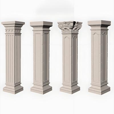 China Round Exterior Decoration EPS Roman Column For Household Cement Moulding Villa for sale