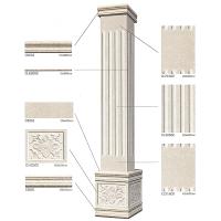 China Classic Villa Exterior Wall Stucco Foam Moulding Stone Hollow Column Roman Pillars for sale