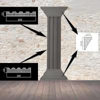 China Decorative Roman Pillar Mold Stucco Foam Components Mold For Garden Architecture for sale