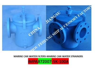 China Marine Can Water Strainer JIS F7121 5K-100A Cast Iron Body Stainless Steel Filter for sale