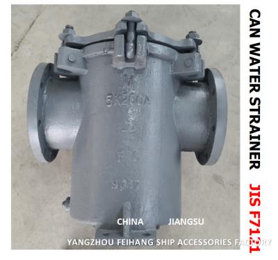 China JIS F7121 Marine Can Water Strainer 5K-200A Cast Iron Body Stainless Steel Filter for sale