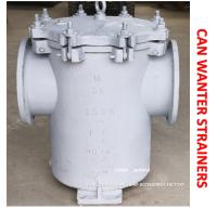China JIS F7121 Marine Can Water Strainer S-Type 5K-350A Cast Iron Body Stainless Steel Filter for sale