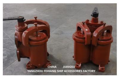China JIS 5K-25-100A Duplex Oil Filter Cast Iron 0.5Mpa Double Oil Strainer for Marine for sale