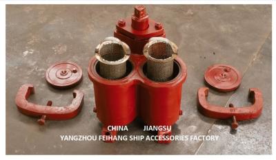 China JIS 5K Duplex Oil Strainer U-Type 25-100A Cast Iron Double Oil Filter for Marine for sale
