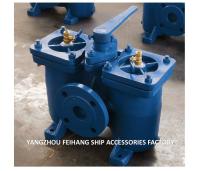 China Duplex Oil Filter AS16050 CB/T425-94 Cast Iron Body 200°C Max Temperature for sale
