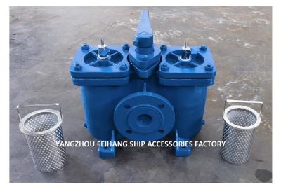 China Duplex Oil Filter AS16050 CB/T425-94 Cast Iron Body 200°C Max Temperature for sale