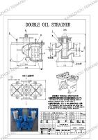 China Duplex Oil Filter AS16050 CB/T425 Cast Iron Body 235mm Flange to Flange 165mm Flange for sale