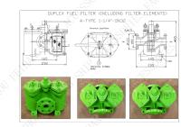 China Duplex Fuel Strainer A32-0.25/0.16 CB/T425-94 Flange to Flange 195mm Cast Iron Body for sale