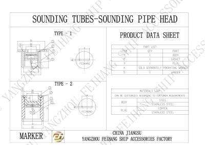 China Stainless Steel Sounding Pipe Head FH-40A DN40-DN150 CB/T3778-99 Threaded for sale