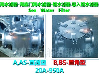 China Marine Through Water Strainer Suction Crude Water Filter 2 Inch 316 Stainless Steel for sale