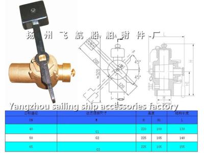 China Bronze Self Closing Valve DN65 CB/T3778-99 Depth Sounding 65mm Marine for sale