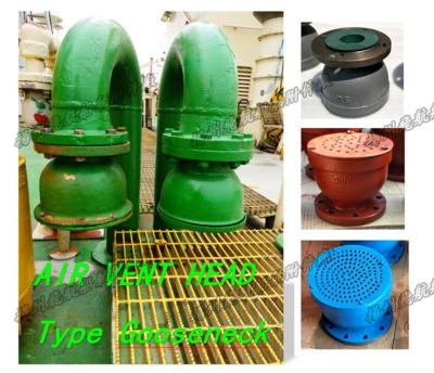 China Iron Gooseneck Air Pipe Head Flange BS80HT CB/T3594-94 80mm Marine Vent Cap for sale