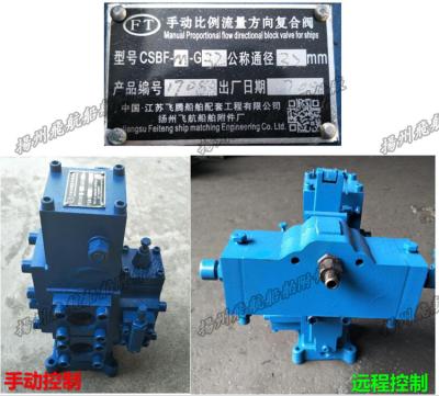China Manual Proportional Flow Control Valve CSBF-G32 M 32mm Port Size Hydraulic Compound Valve for sale