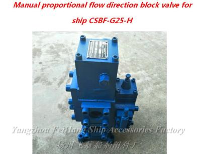 China Marine Manual Proportional Valve CSBF-H-G25 High Quality Hydraulic Control 25 Size for sale