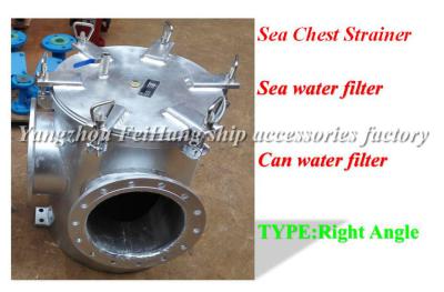 China CBM1061-81 Rectangular Seawater Filter 81mm Angle Type for Marine Systems for sale