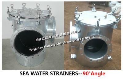China Marine Right Angle Sea Water Strainer CBM1061-1981 1-1/2 Inch 80 Mesh Filter for sale