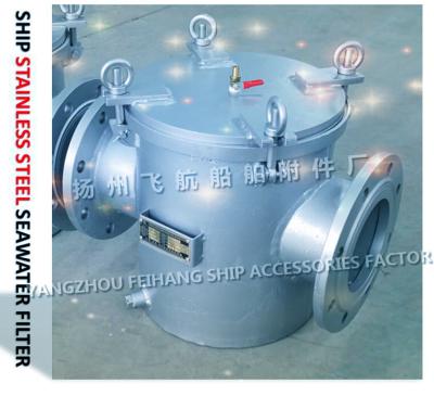 China Marine Seawater Cooling System Stainless Steel Crude Water Filter A100 CB/T4 for sale