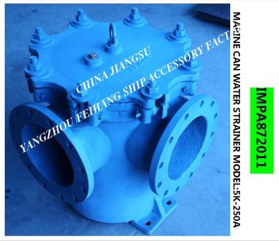 China IMPA872011 Bulk Seawater Pump Right Angle Cylindrical Seawater Filter JIS 5K 250A LB Type for sale