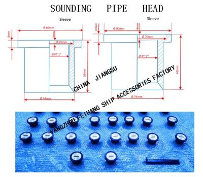 China Sounding Pipe Head FH-A50 CB/T3778-1999 Marine Chain Cabin Steel Deck Injection Head 50mm for sale