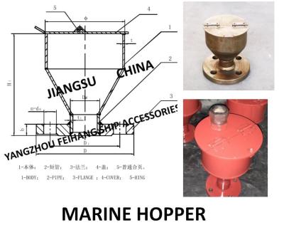 China Marine Funnel D Type with Cover and Flange 100mm Diameter Stainless Steel for sale