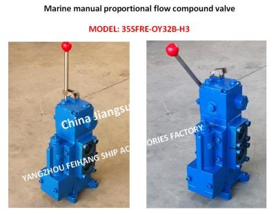 China Marine Manual Proportional Flow Compound Valve Model 35SFRE OY32B 280L/Min 32mm for sale