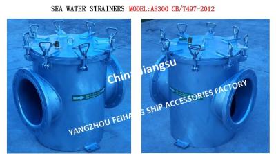 China Single Sea Water Filter Model AS300 CB/T497-2012 300 Micron Stainless Steel Strainer for sale