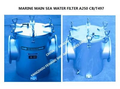 China Carbon Steel Galvanized Seawater Filter A250 CB/T497 Suction Coarse Water Filter 250mm for sale