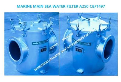 China Straight Through Carbon Steel Galvanized Seawater Filter A250 CB/T497 for Auxiliary Pump Import for sale