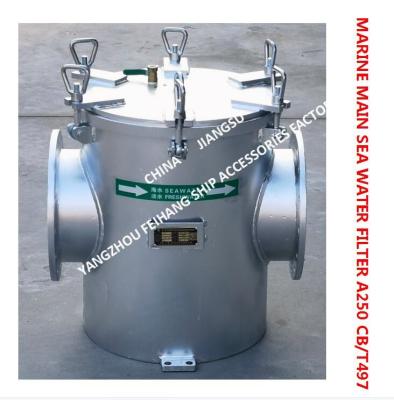 China Carbon Steel Galvanized Suction Coarse Water Filter A250 CB/T497-94 250mm for sale