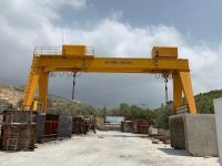 China 5 - 500ton Capacity RTG Cranes Electric Double Girder Rubber Tyre Gantry Crane for sale