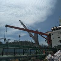 China 0 ~ 80 Ton Hydraulic Stiff Boom Marine Deck Crane With BV 360° Slewing for sale