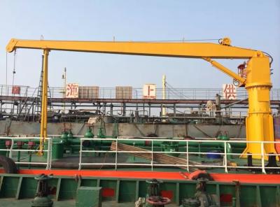 China 0 ~ 80 Ton Hydraulic Stiff Boom Marine Deck Crane With BV 360° Slewing for sale