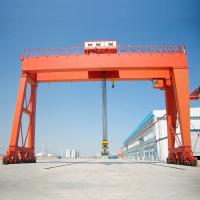 China Electric Mobile Rail Mounted Q235B Double Girder Gantry Crane 20 Ton 50 Ton for sale