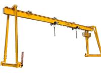 China Outdoor Motorized Q235B Single Girder Gantry Crane Rail Operation 10T 20T for sale