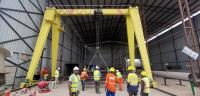 China 10-40m Span Mobile Hoist Crane Single Girder Tyre 10 Ton Gantry Crane for sale