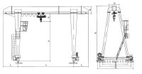 China Span 7.5-35m Factory Gantry Crane 10 Tone Lifting Gantry Crane for sale