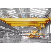 China PLC Magnetic Overhead Crane 30 ton Bridge Crane Remote Control With Slings for sale