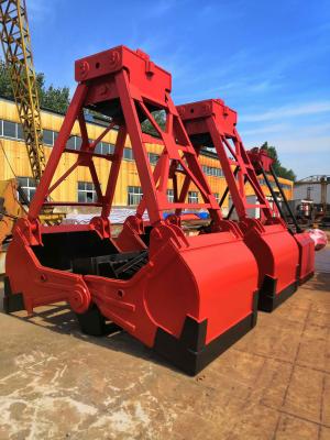 China Q235B Steel Four Rope Mechanical Grab Bucket For Crane 0.5-10 m³ Volume for sale