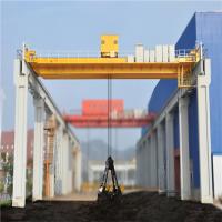 China Heavy Duty QZ Type Double Girder Overhead Crane With Grab For Stockyard for sale