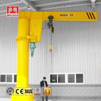 China Medium Sized 1000 kg Industrial Jib Crane Floor Mounted Remote Control for sale