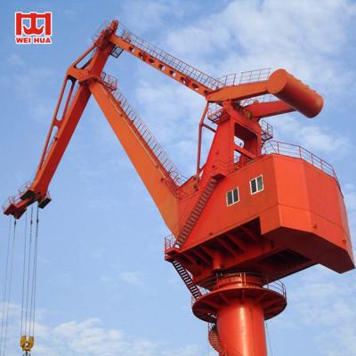 China Four Link Type Mobile Harbour Portal Crane Portal Slewing Crane 25t 45m Boom for sale