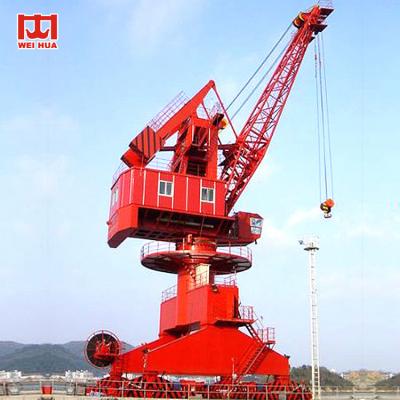 China 40 Ton - 60 Ton Lattice Boom Harbour Portal Jib Crane Cabin Control for sale