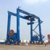 China Straddle Carrier Rubber Tyre Gantry Crane Mobile Container Crane 35 ton 41 ton for sale