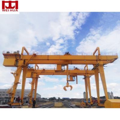 China Customized MZ Type Double Girder Goliath Gantry Crane 20 Ton With Grab for sale