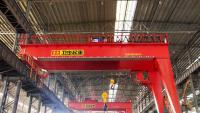 China Customized BMG Type Double Girder Semi Gantry Crane 20 Ton for sale
