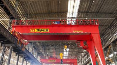 China Customized BMG Type Double Girder Semi Gantry Crane 20 Ton for sale