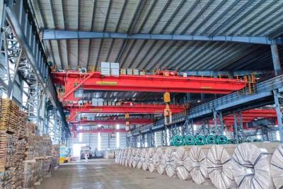 China 50 Ton New Chinese Style Double Beam Bridge Crane With Hook for sale
