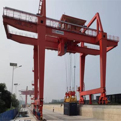 China Mobile Heavy Duty Rail Mounted Container Gantry Cranes RMG Model for sale