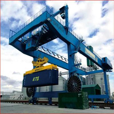 China Double Girder Rail Mobile Container Gantry Crane RMG 40 Ton for sale