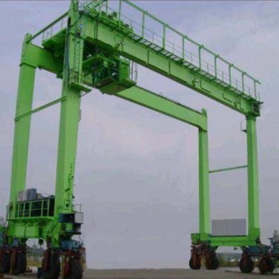China Rubber Tyred Container Gantry Crane Double Beams RTG A6 for sale
